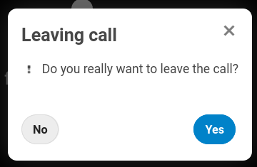 "Leave call" modal improvements · Issue #3144 · nextcloud/spreed · GitHub