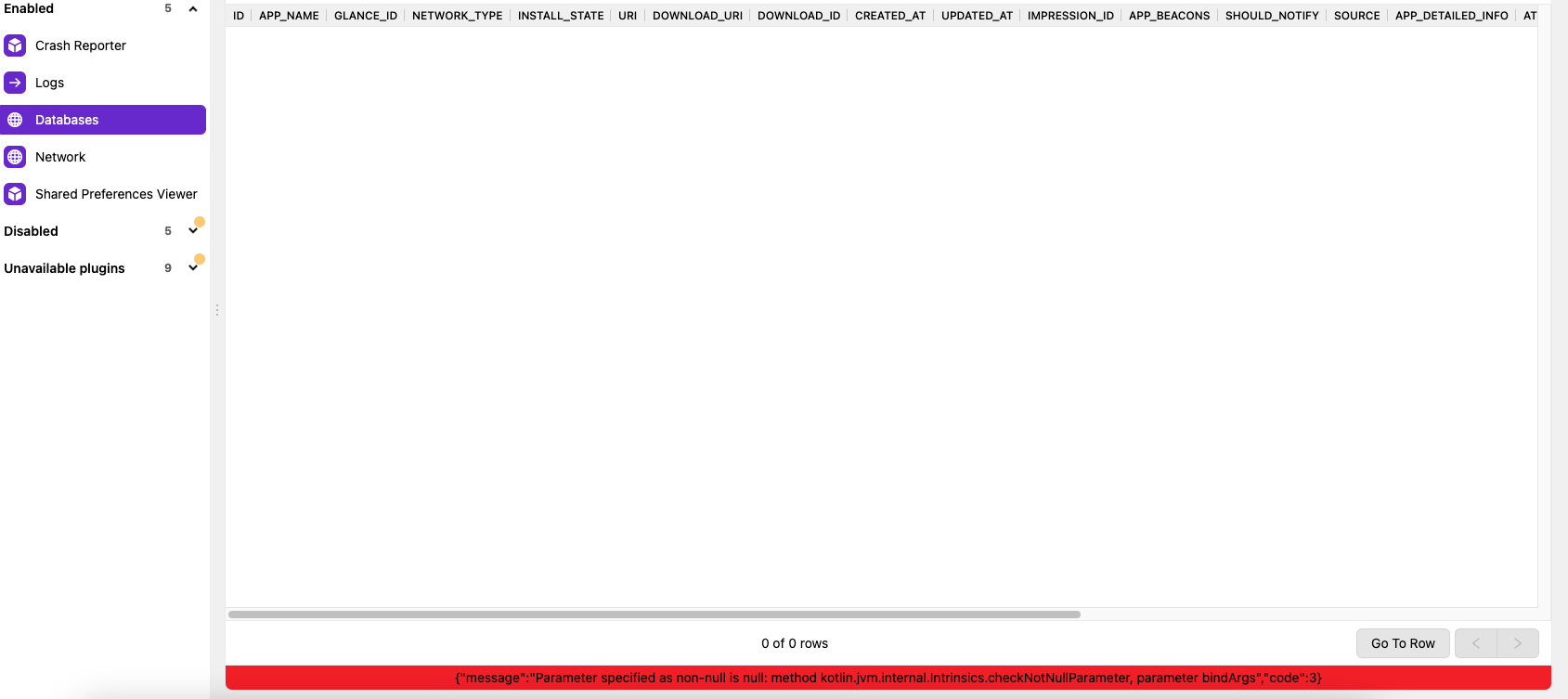 Database queries throwing error · Issue #5079 · facebook/flipper · GitHub