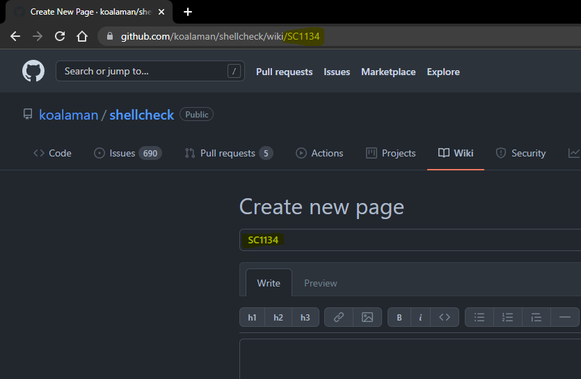 Missing detailed message for SC1134 · Issue #2384 · koalaman/shellcheck · GitHub