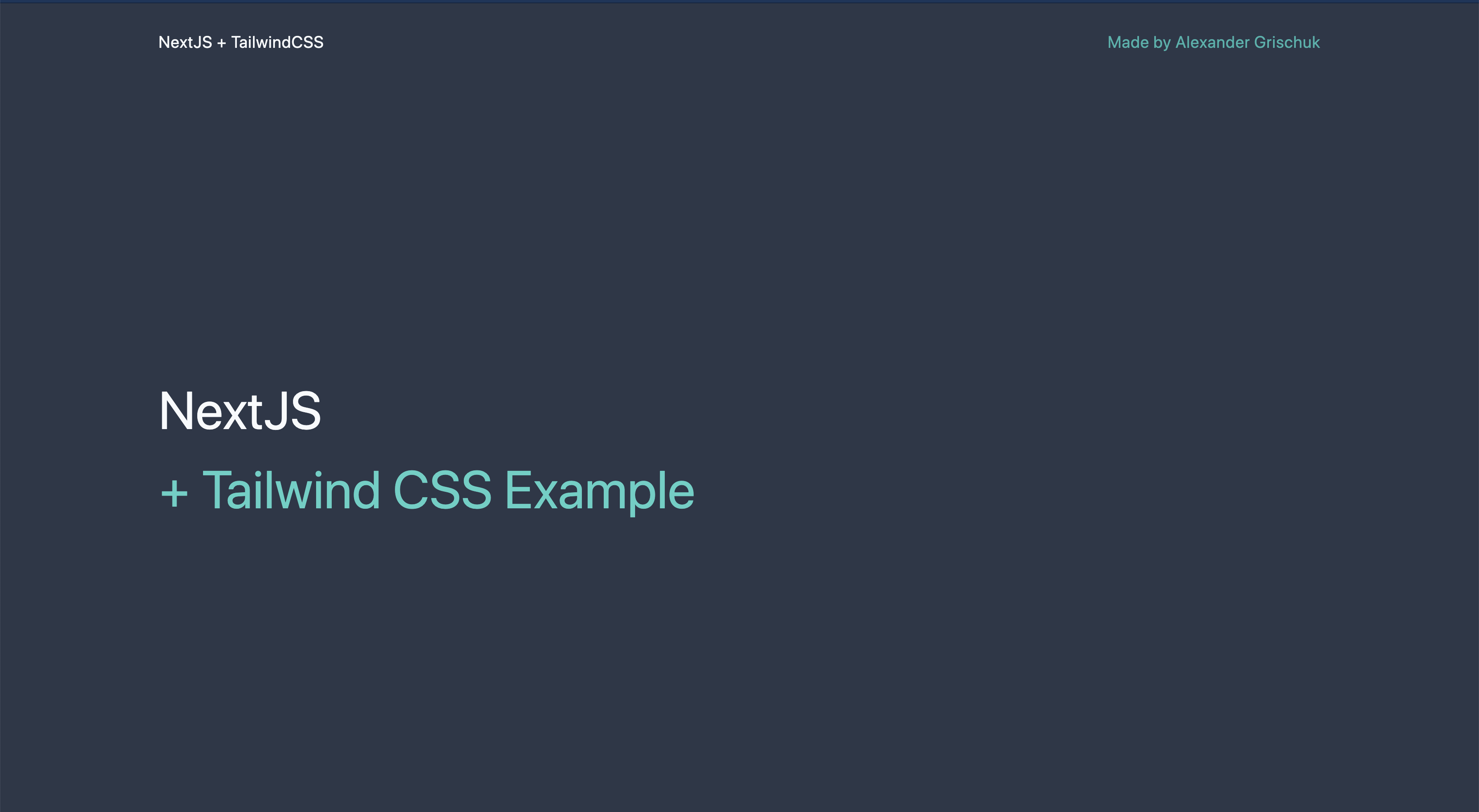 GitHub - lincbot/nextjs-tailwind-example: A minimalistic NextJS ...