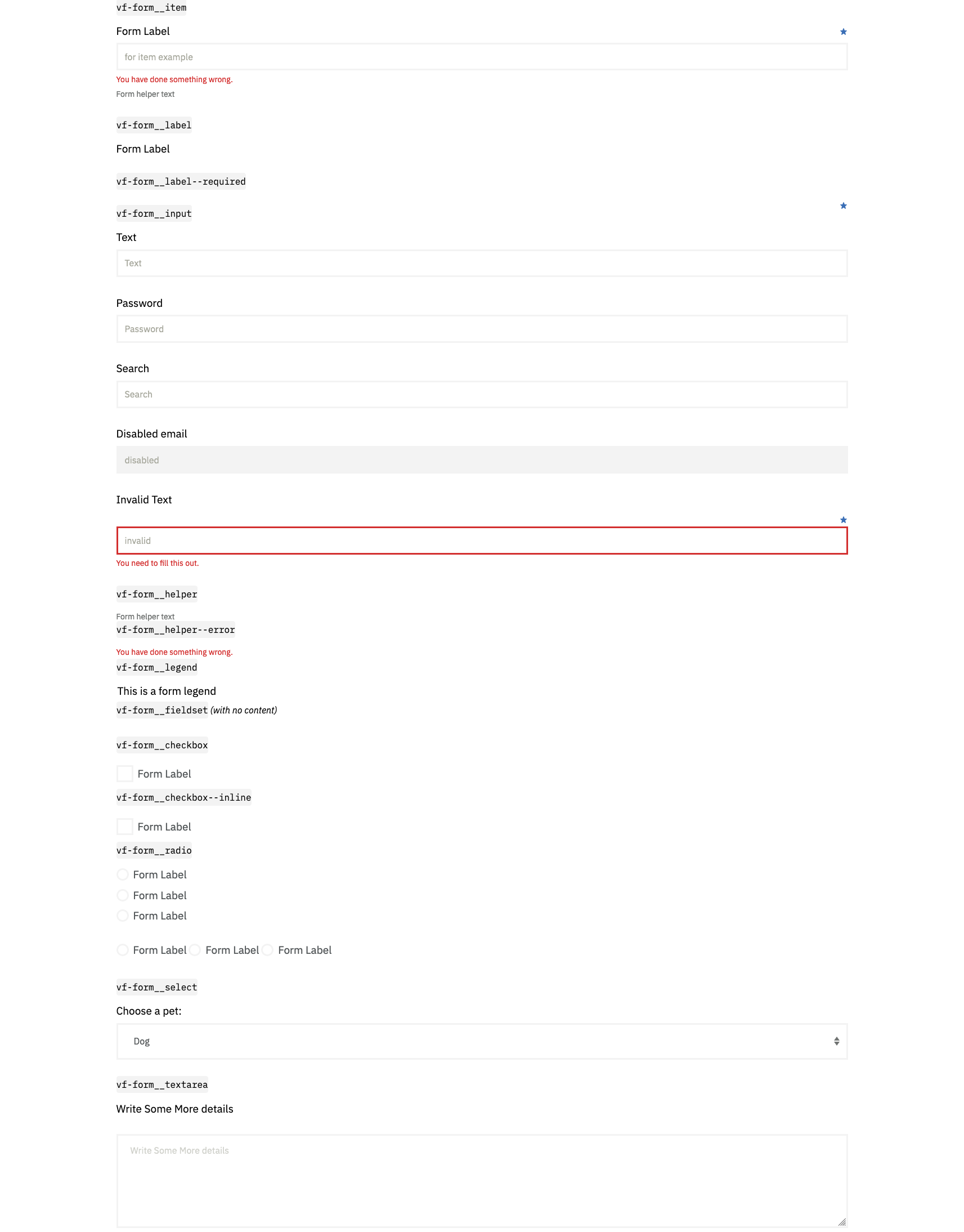 🤔 feedback needed — vf-forms refactor and restyling · Issue #1229 · visual-framework/vf-core ...