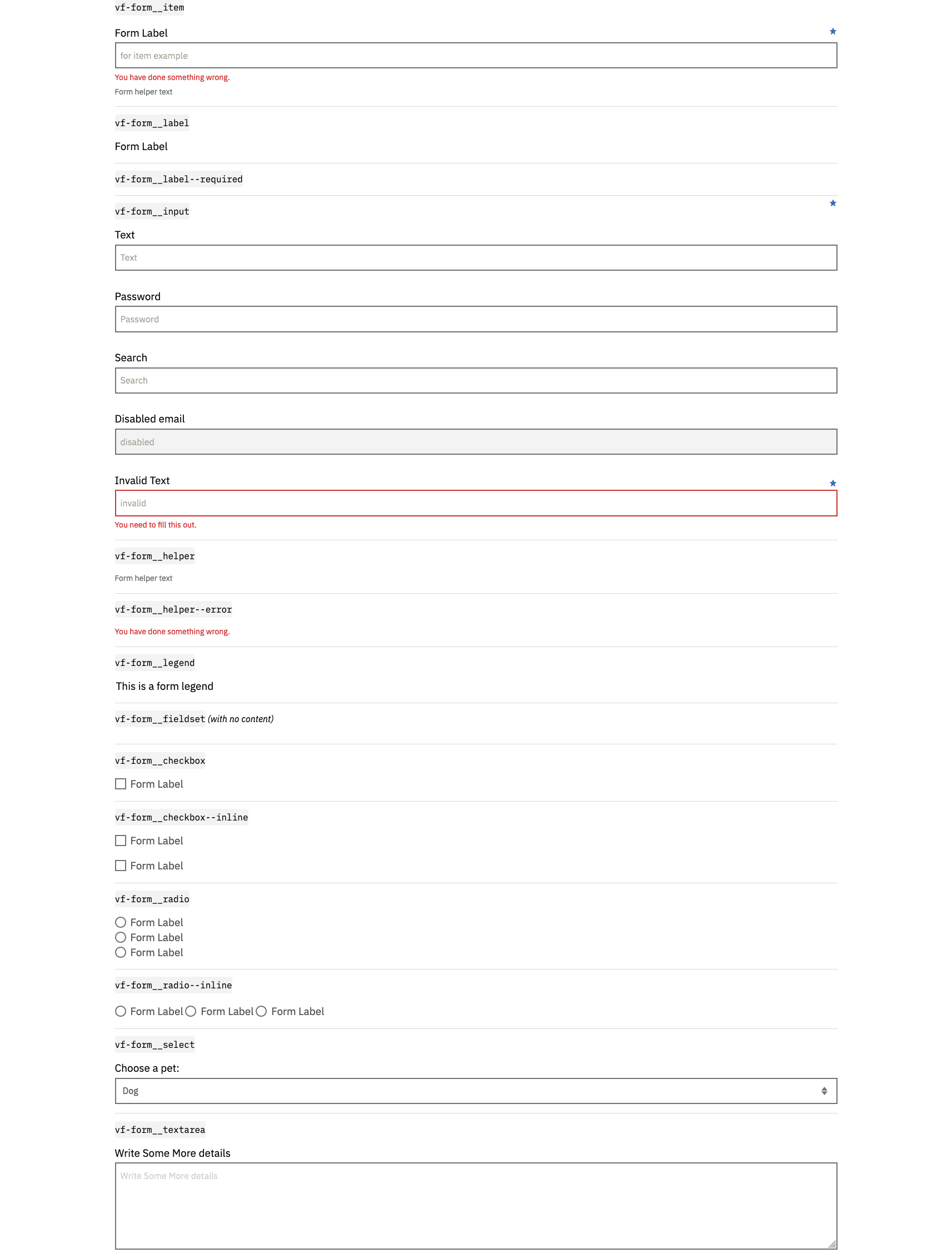 🤔 feedback needed — vf-forms refactor and restyling · Issue #1229 · visual-framework/vf-core ...