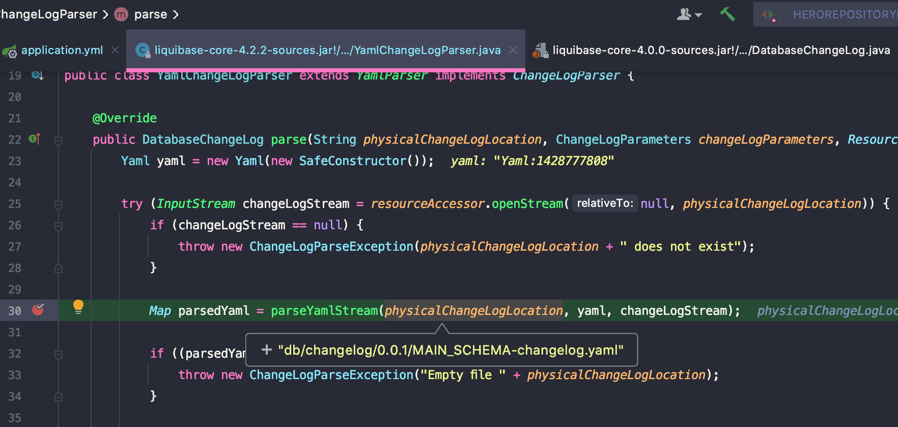 since refacoring of ClassLoaderResourceAccessor in 4..0.0-beta2 ...