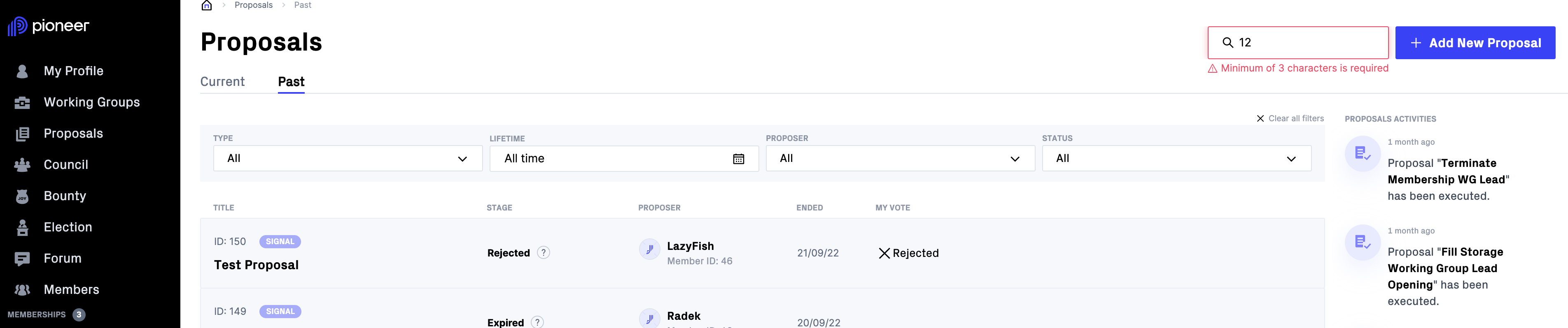 [USERSNAP] Forum: cannot search for numbers · Issue #3470 · Joystream/pioneer · GitHub