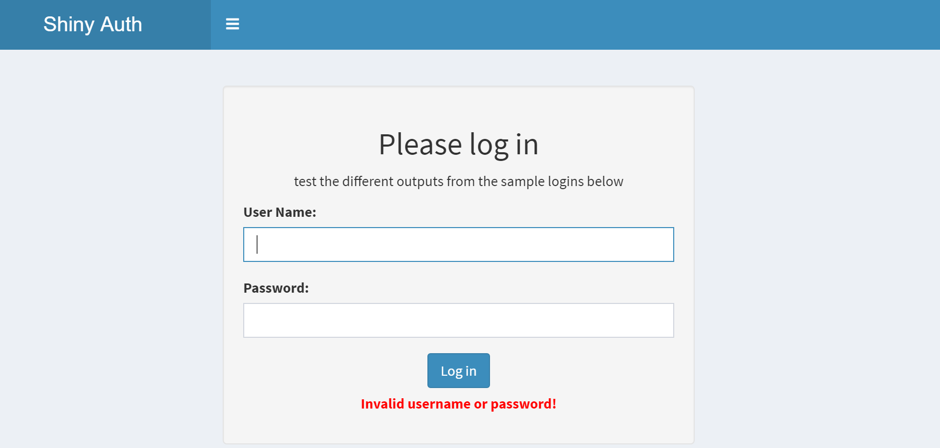 error message in Invalid username or password · Issue #1 · PaulC91 ...