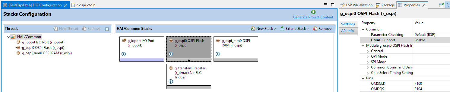 E2 studio does not generate define needed to OSPI work in DMA mode ...