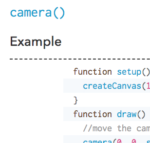 Improve camera() example. · Issue #2828 · processing/p5.js · GitHub