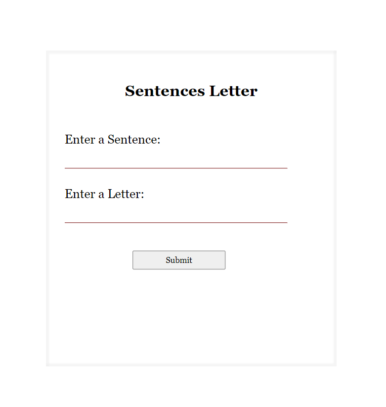 Github Mayurbajaitstring Occurrence Using Html Css Js On Clicking On Submit” Button It