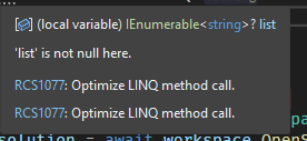 Roslynator changes the code logic when applying RSC1077 for negated patterns. · Issue #892 ...
