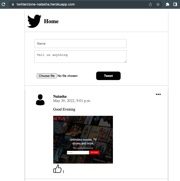 GitHub - tpalm18/twitterclone