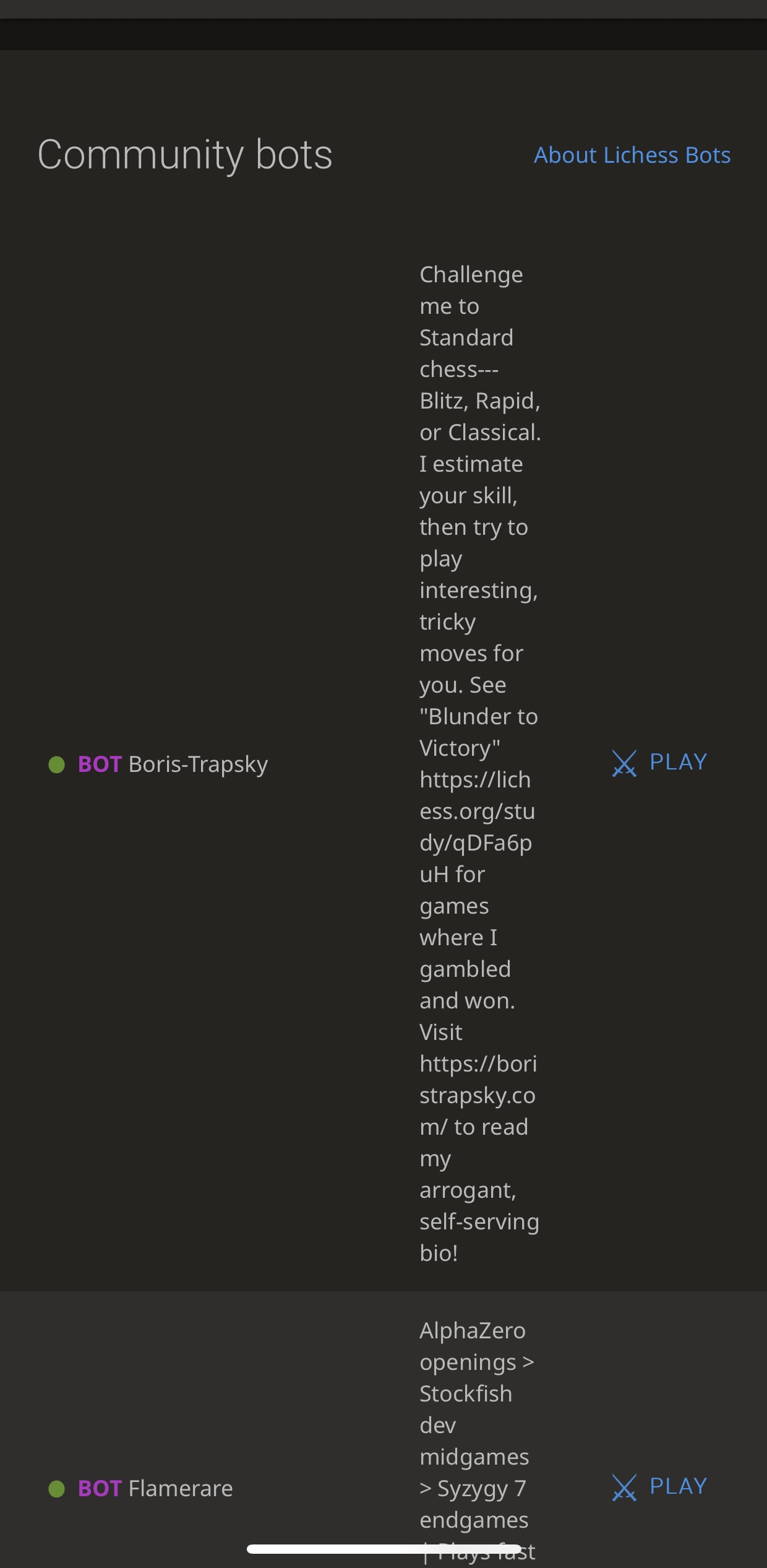 Unreadable bot description for mobile browsers · Issue #11562 · lichess-org/lila · GitHub