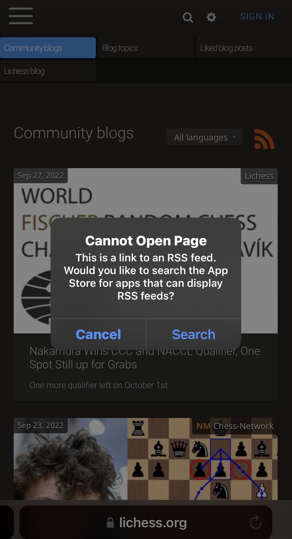 Unexpected behaviour when clicking on wifi button in community blogs on mobile browser · Issue ...