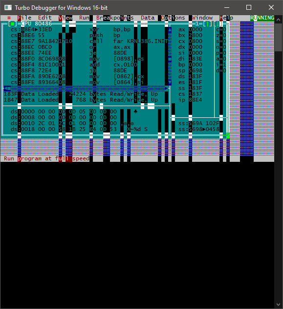 Possible to run Borlands Win16 Turbo Debugger (tdw.exe) with winedvm ...