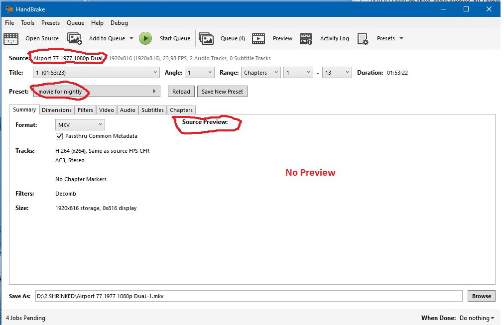 Source Preview Problem - Solved · Issue #3912 · HandBrake/HandBrake · GitHub
