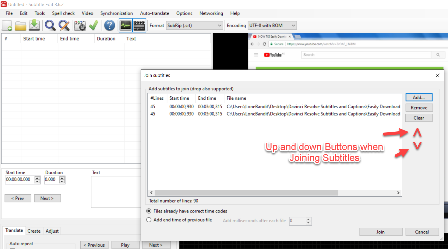 [Suggestion/Request] Buttons to Set Preferred Subtitle to be at the top when Joining 2 subtitles ...