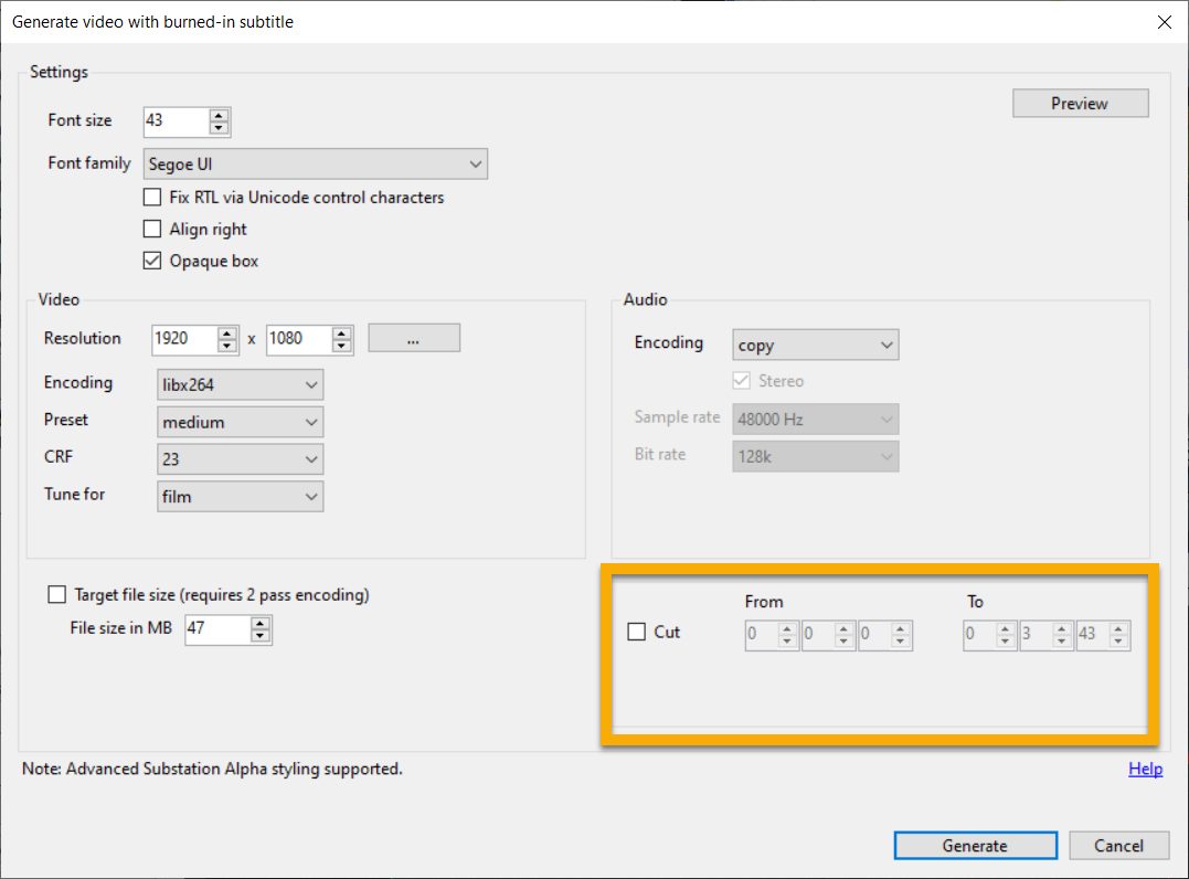 Request: Burn from Selected Lines · Issue #6724 · SubtitleEdit/subtitleedit · GitHub