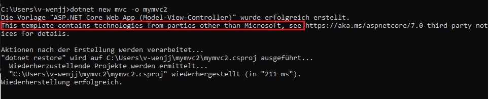 [Loc]With .NET 7 SDK, the template prompt is not localized when creating a razor/mvc project in ...