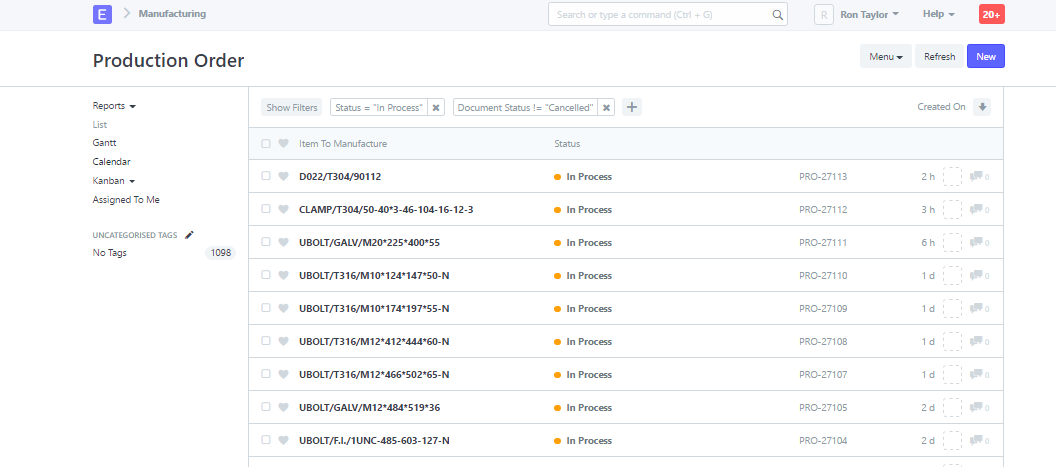 Production orders not showing on Calendar · Issue #9474 · frappe/erpnext · GitHub