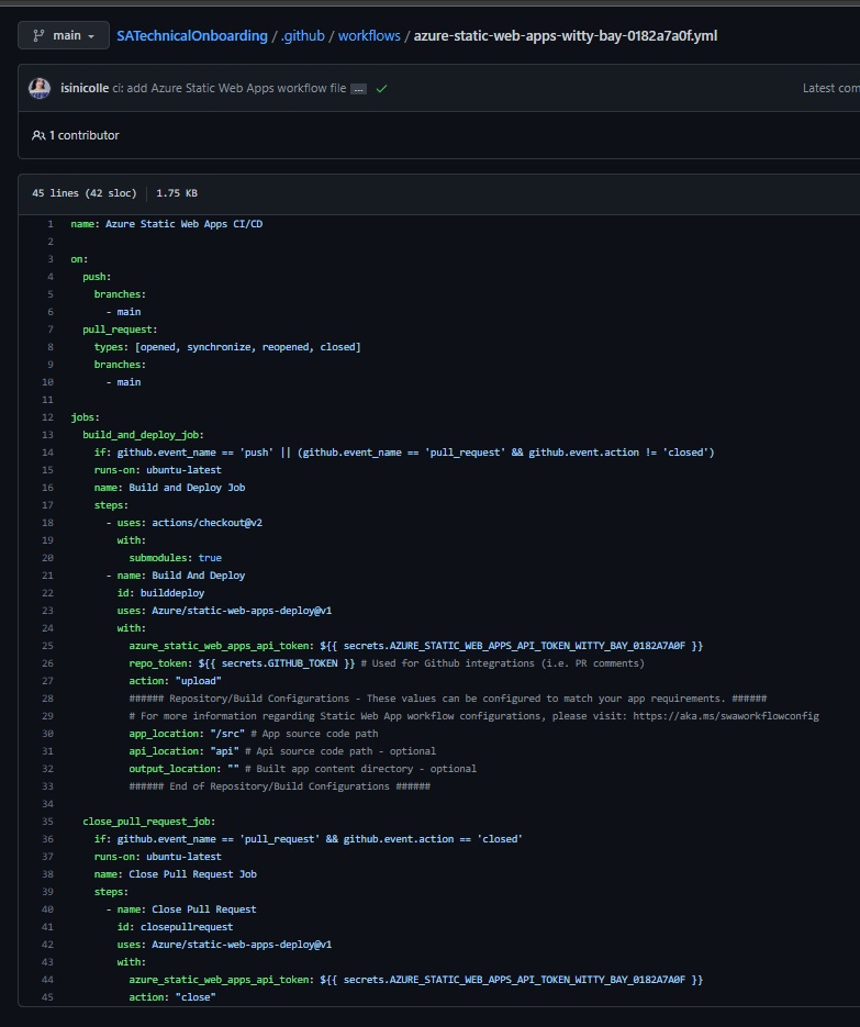 GitHub - isinicolle/SATechnicalOnboarding: TechnicalOnboarding By Isis ... GitHub - isinicolle/SATechnicalOnboarding: TechnicalOnboarding By Isis ...