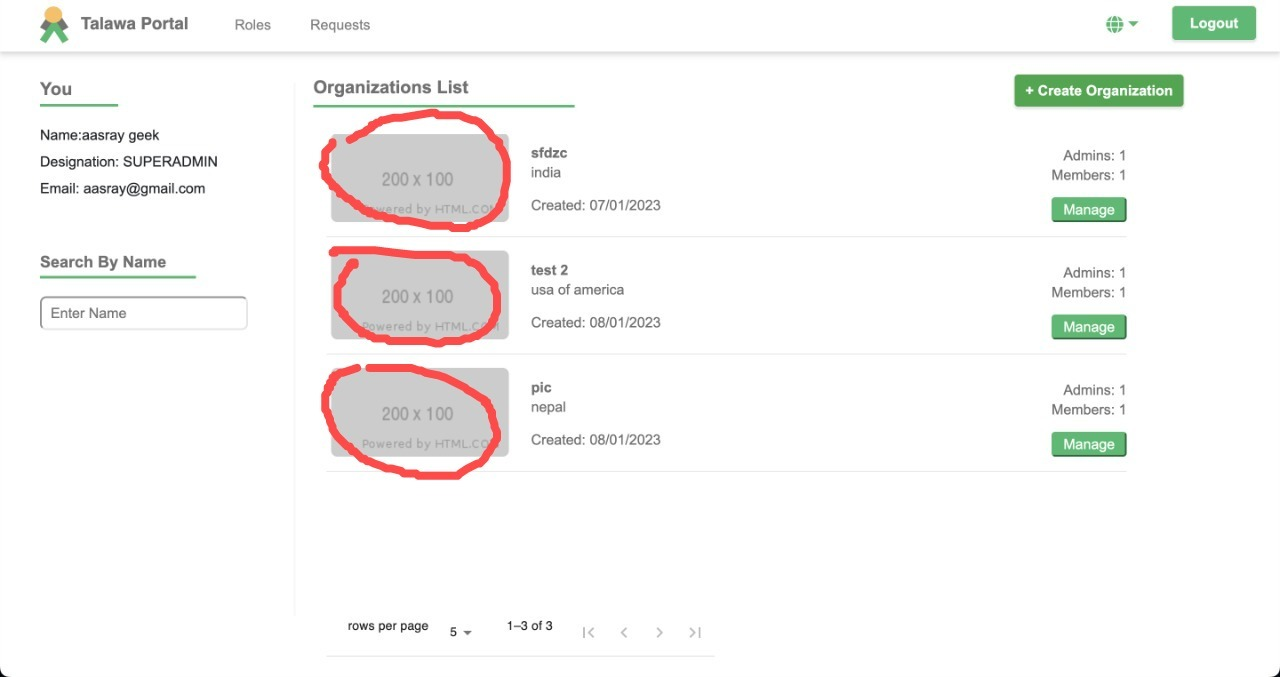 Organisation icon not visible · Issue #375 · PalisadoesFoundation/talawa-admin · GitHub