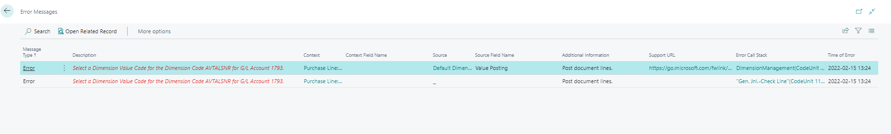 [Application Bug] Error Messages showing wrong details. Linked Sales ...