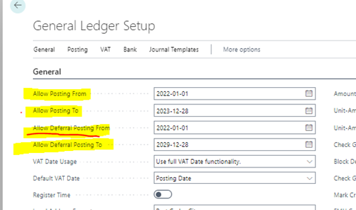 Defferal Schedule Start Date validation on GL Allow Posting Dates ...