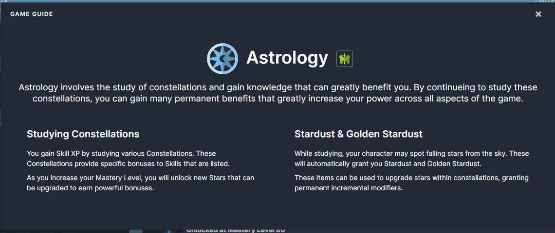 [Spelling/Grammar]: Astrology Game Guide - Continueing · Issue #3791 · MelvorIdle/melvoridle ...