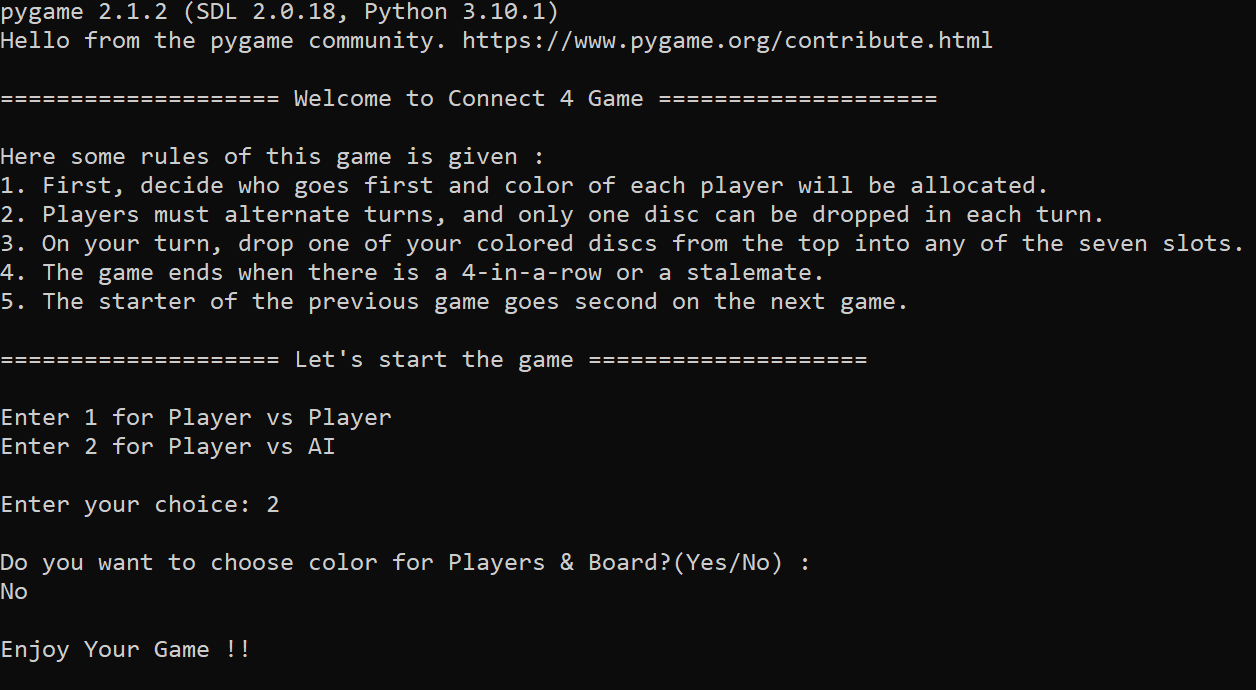 GitHub - Dhruv8803/Connect-4_Game: This repository is about the project based on the Pygame ...