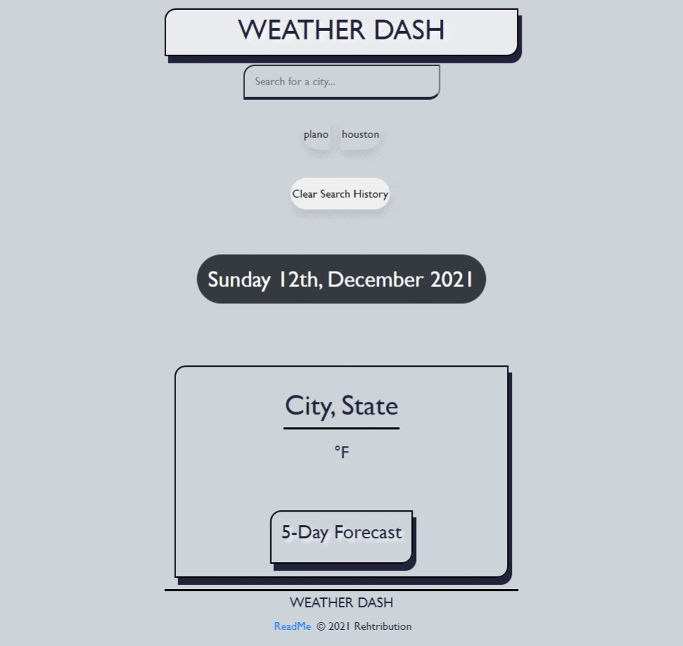 GitHub - Rehtribution/6-weather-dash: Simple Weather App