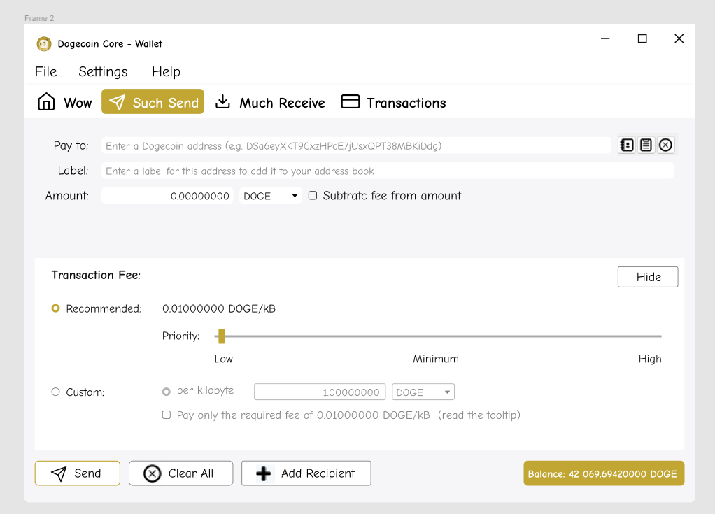 Dogecoin Core Design Suggestion · Issue #2948 · dogecoin/dogecoin · GitHub