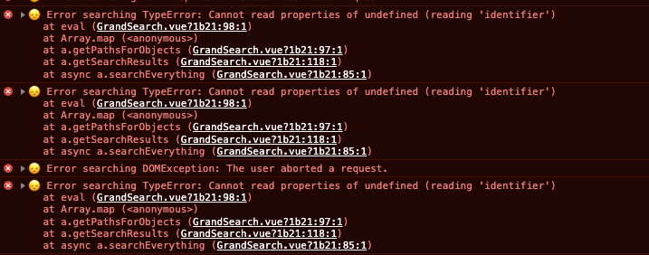 Unhandled Typeerror While Using Grand Search · Issue 5639 · Nasaopenmct · Github 4450