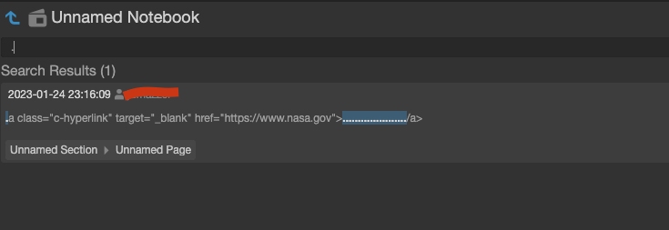 Searching a Notebook with whitelisted links for '.' exposes some html · Issue #6347 · nasa ...