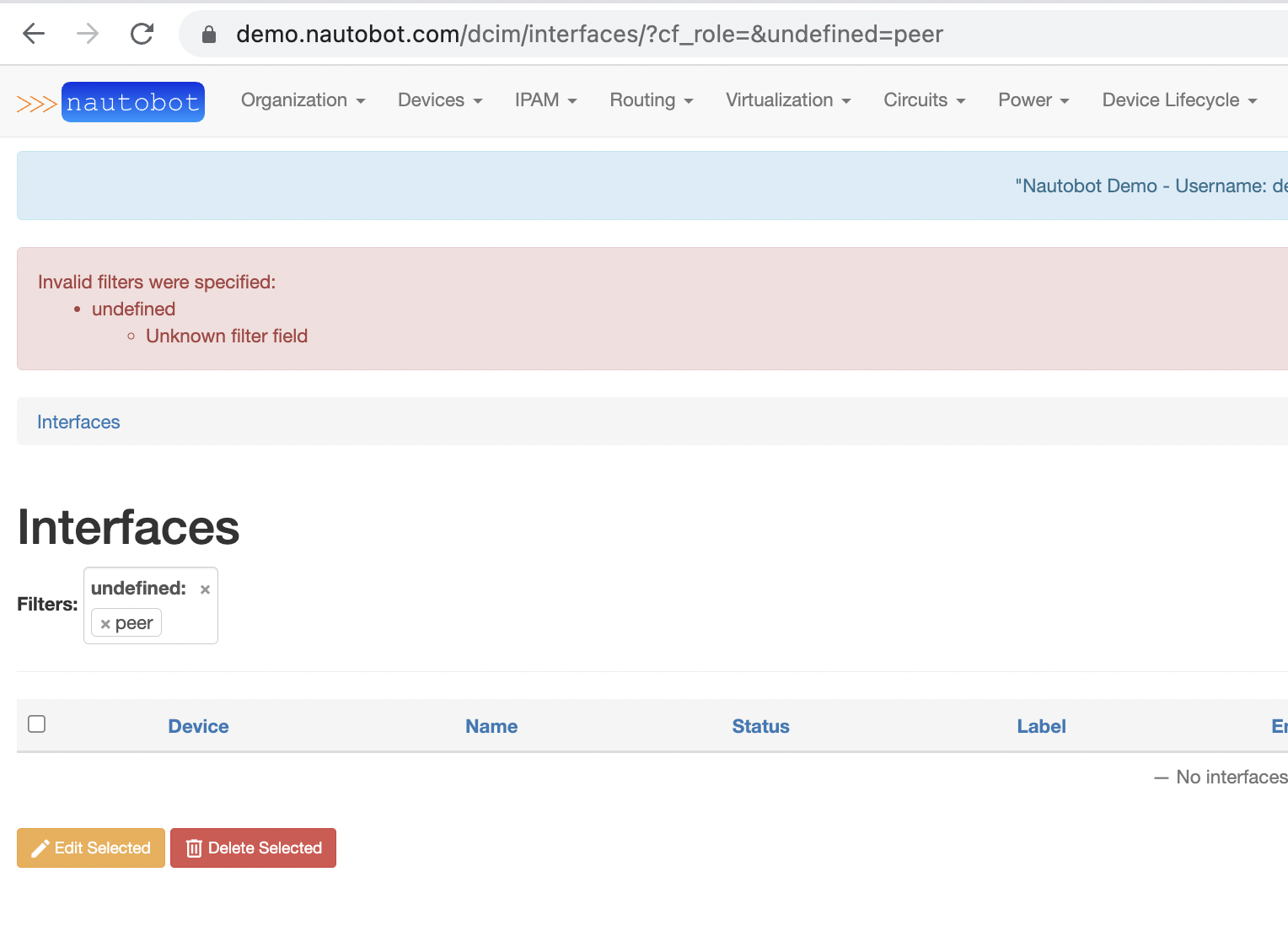 Advanced filter on custom fields don't work · Issue #3390 · nautobot/nautobot · GitHub