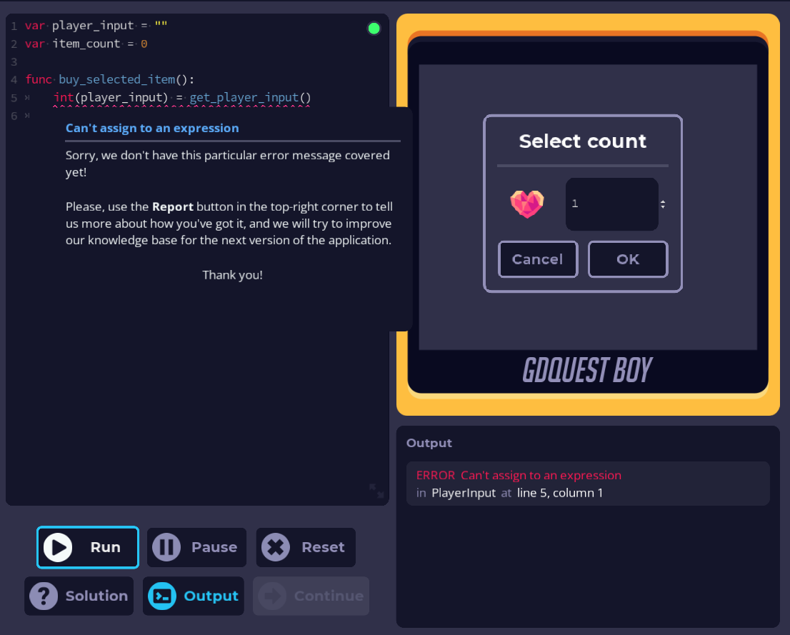 Lesson 27, Cant assign to an expression · Issue #483 · GDQuest/learn-gdscript · GitHub