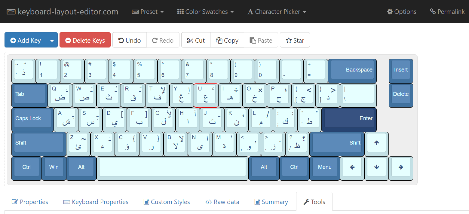 How to make arabic font ? in KLE Render can't readed · Issue #308 · ijprest/keyboard-layout ...