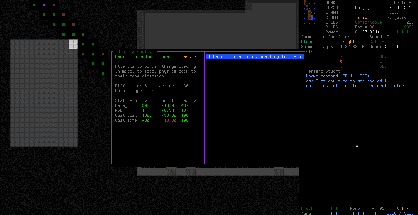 Make the spellcasting window bigger or fullscreen to handle spells with ...