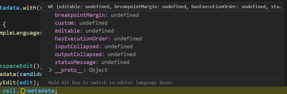 Notebook cell metadata not saved during edit operation. · Issue #120760 · microsoft/vscode · GitHub