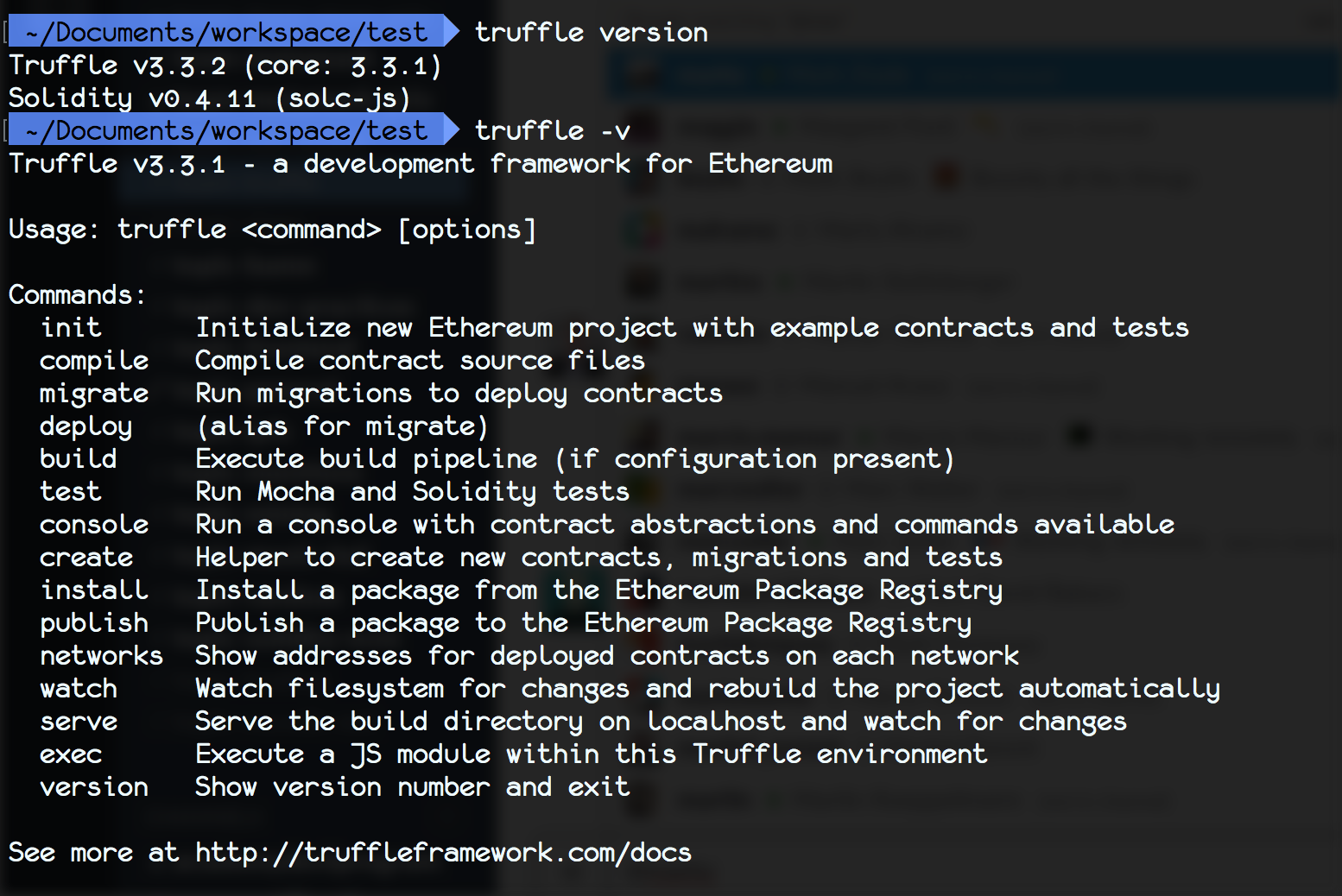 Truffle help output doesn't have correct Truffle version · Issue #480 · trufflesuite/truffle ...