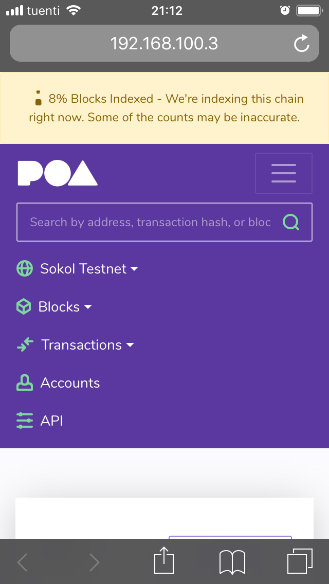 Mobile search bar and network ui bug · Issue #952 · blockscout/blockscout · GitHub