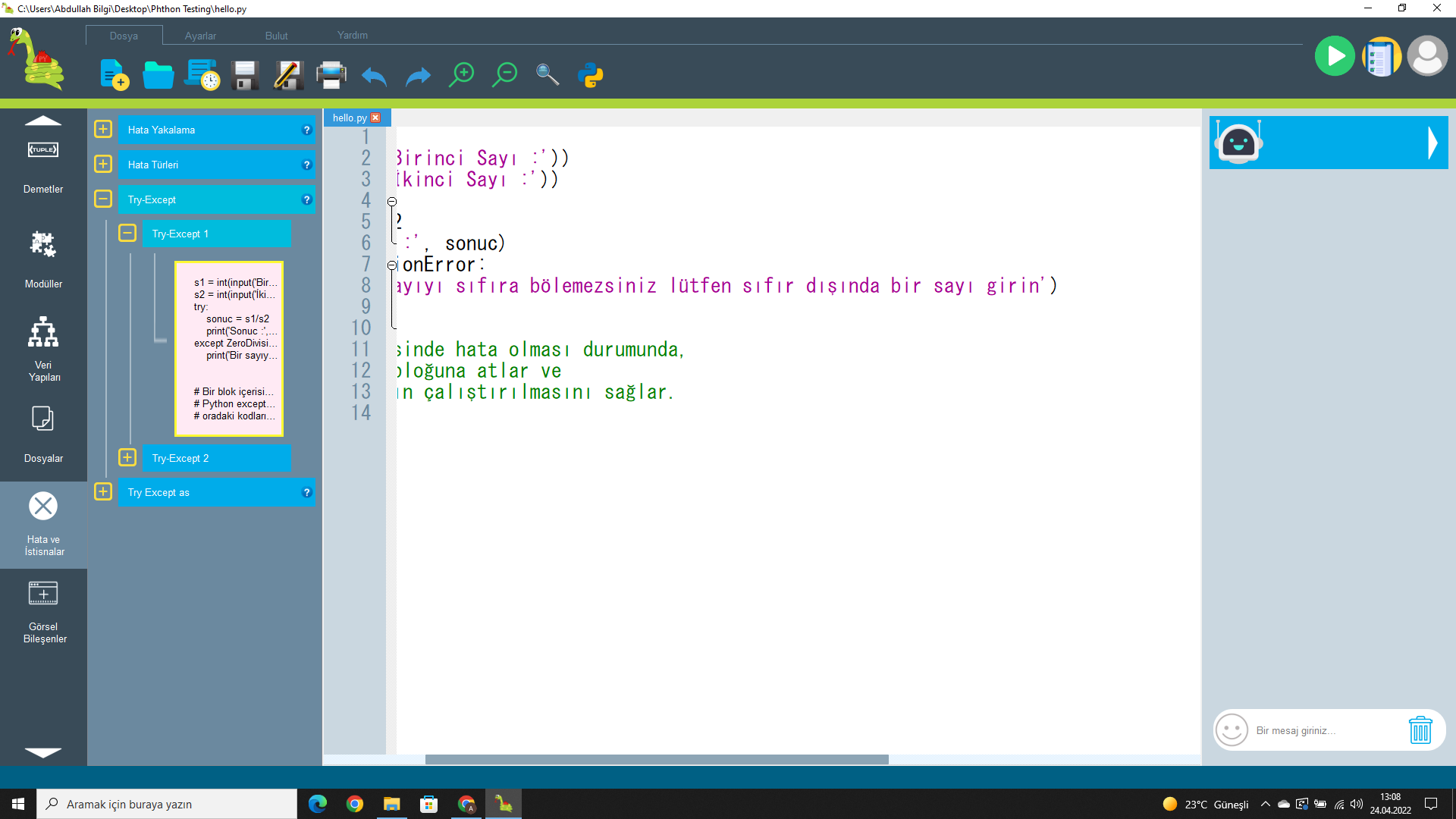 Yeni Özellik : · Issue #53 · ttbilgin/PyNar_Hata_Raporlama · GitHub
