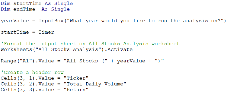 GitHub - Geneille/stocks-analysis: Utilize Visual Basic for Applications (VBA) in Microsoft ...