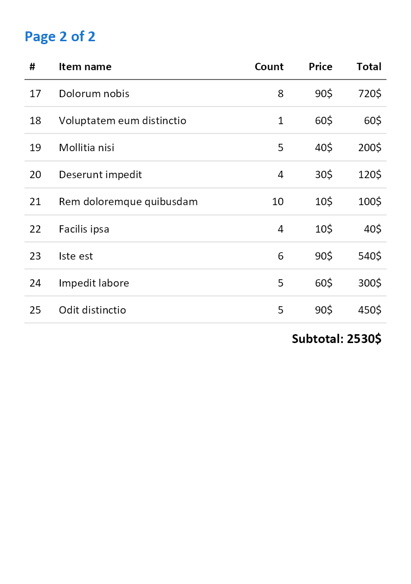 Per page totals strategy · QuestPDF QuestPDF · Discussion #39 · GitHub