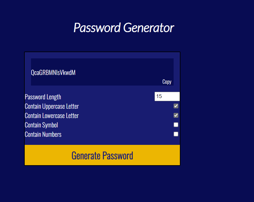 Github Kaushikgoud5password Generator 2374