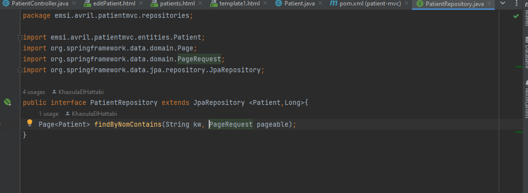 GitHub - KhaoulaElHattabi/patients-mvc: Spring Boot Applicartion that manage hospital patients ...