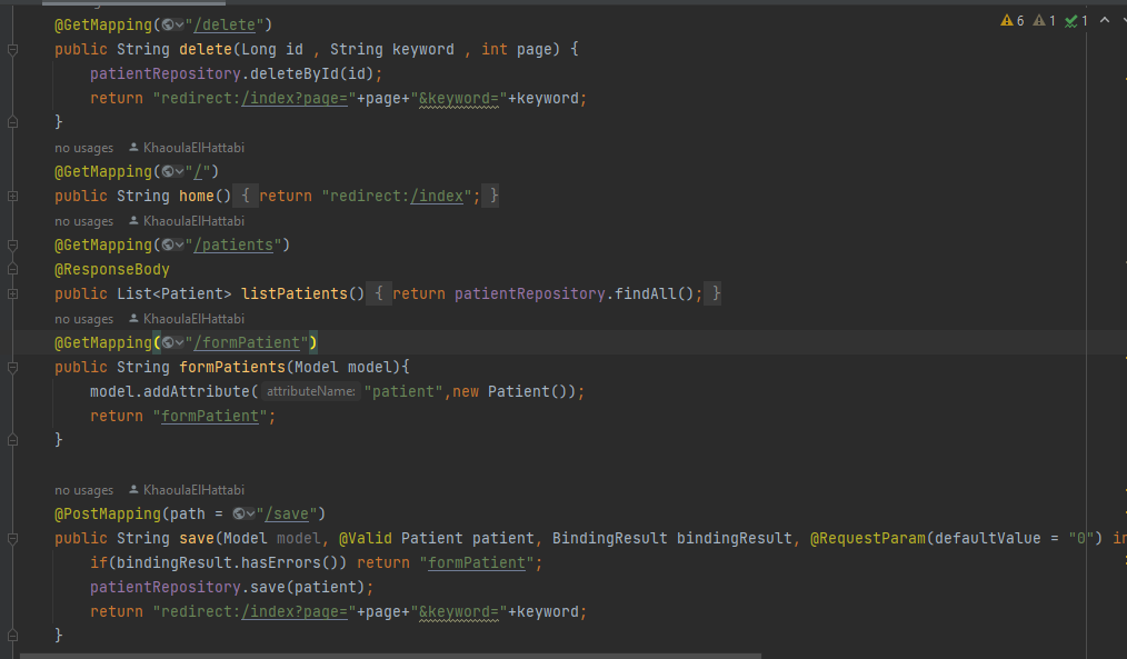 GitHub - KhaoulaElHattabi/patients-mvc: Spring Boot Applicartion that manage hospital patients ...