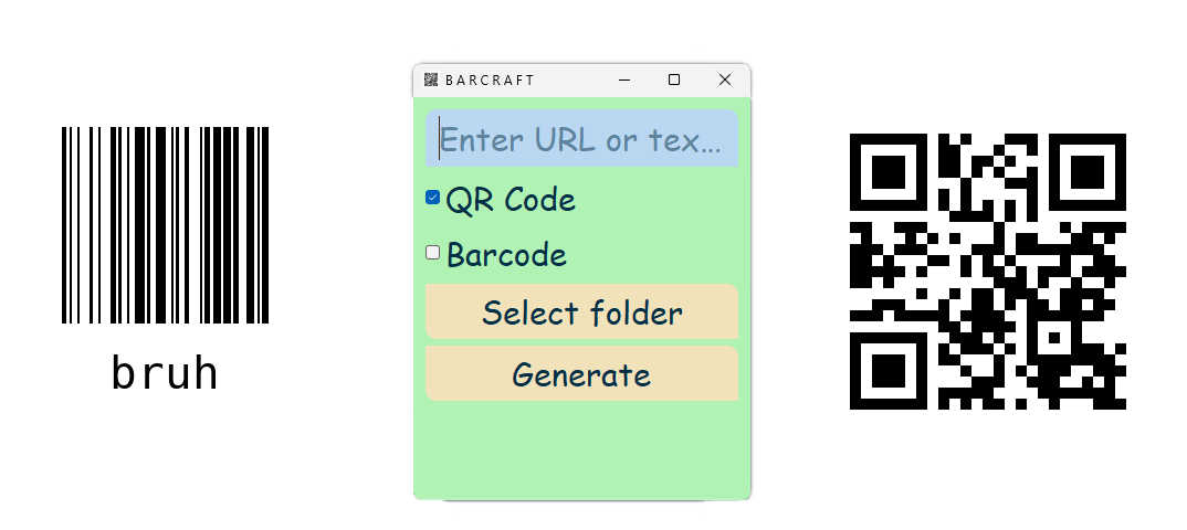 GitHub - SECRET-GUEST/barcraft: Simple maker for barcode / QRcode from ...