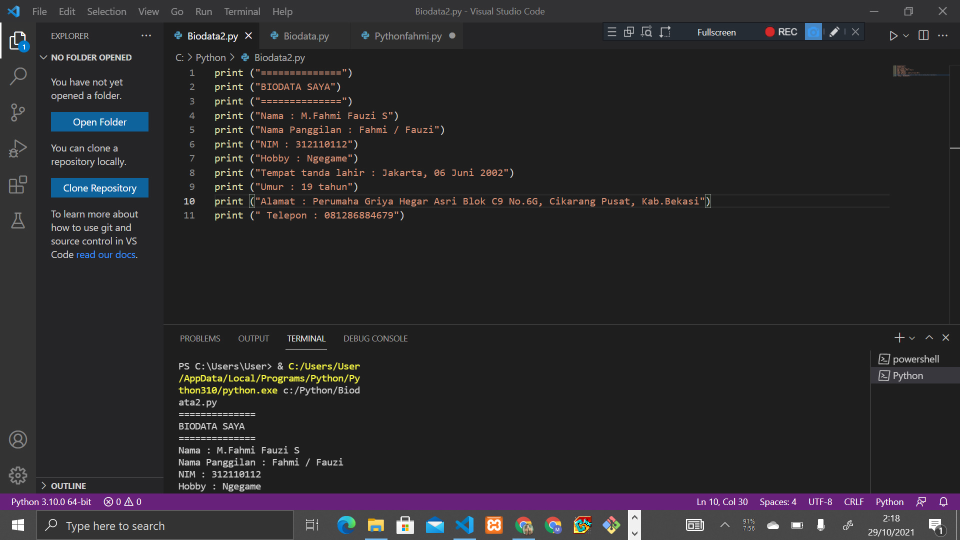 GitHub - shiroyoshi/LatihanPython