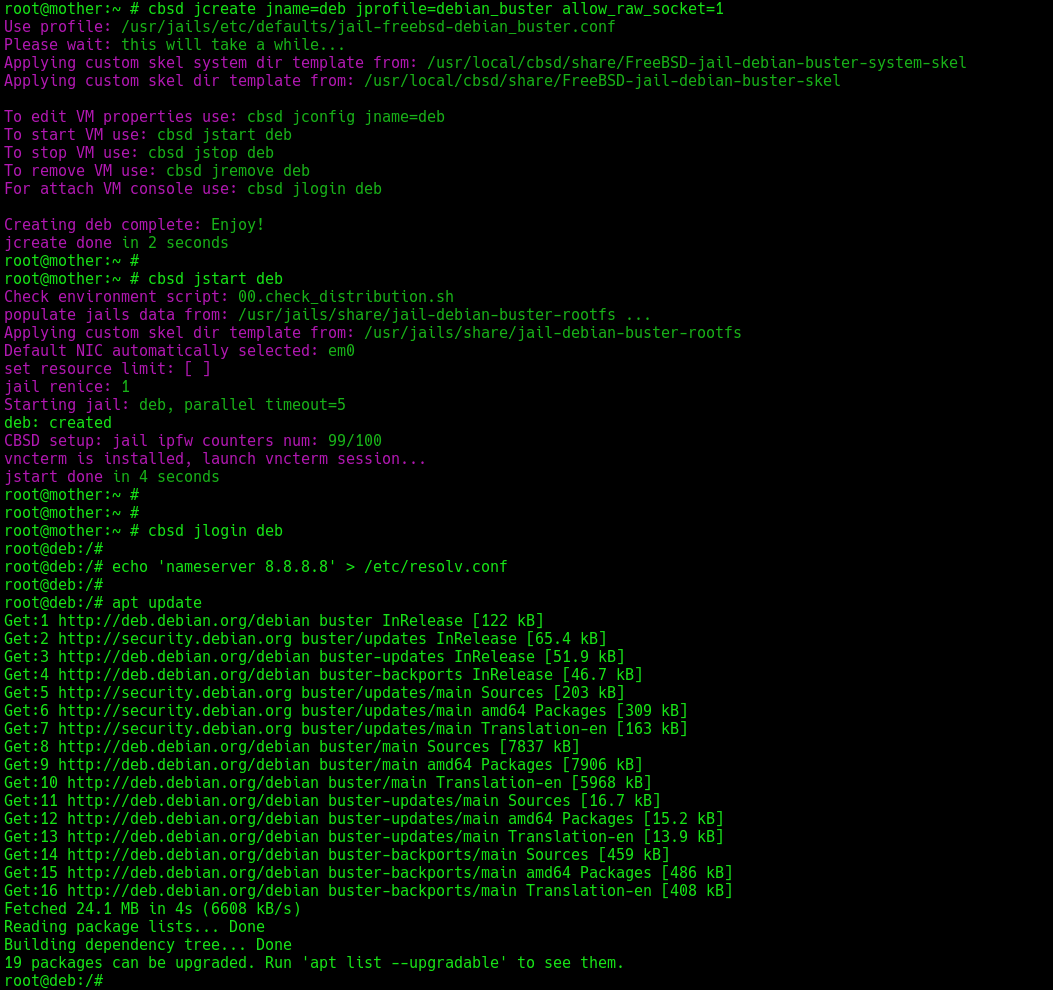 apt: Command not found ; dkpg command not found ; ip command not found... · Issue #663 · cbsd ...