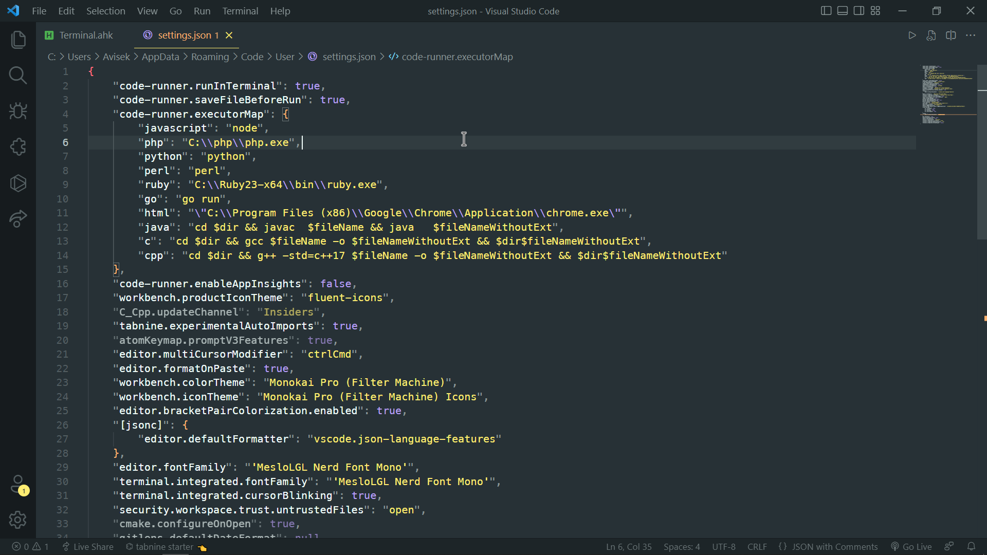 Nerd Font is not working. · Issue #165786 · microsoft/vscode · GitHub
