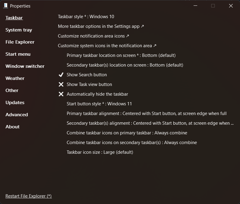 Start Icon not changing to Windows 11 and also not centering. · valinet ExplorerPatcher ...